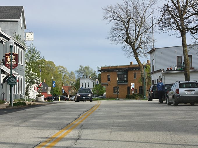 Downtown Elkhart Lake invites you to park the car, grab an ice cream cone, and stroll like it's 1955.