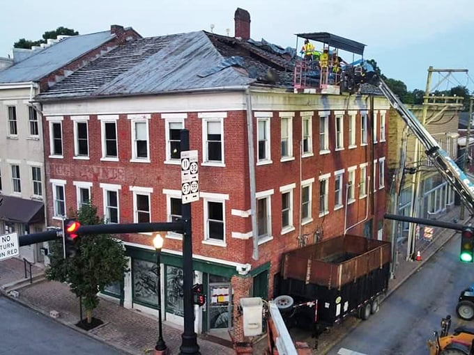 Flemingsburg's building stands as the town's anchor, a reminder that some institutions actually improve with age.