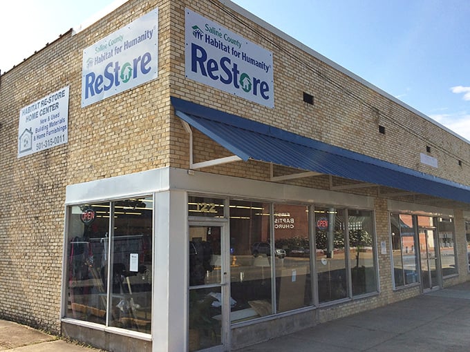 ReStore's brick building looks sturdy enough to build a house - which is exactly the point!