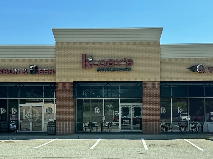 Kloby's modern storefront in a strip mall might surprise you, but the smoky aromas will quickly win you over.