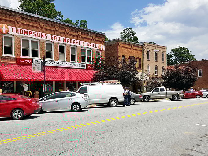Saluda's vintage storefronts transport you to simpler times—just add an ice-cold bottle of Coca-Cola for the full effect.