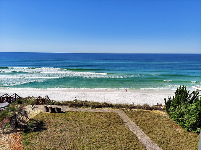 Santa Rosa's emerald waters meet sugar sand – the beach equivalent of finding the perfect avocado at the grocery store.