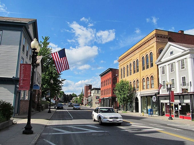 The aerial view of Adams reveals a town where community and affordability come together like old friends at a reunion.