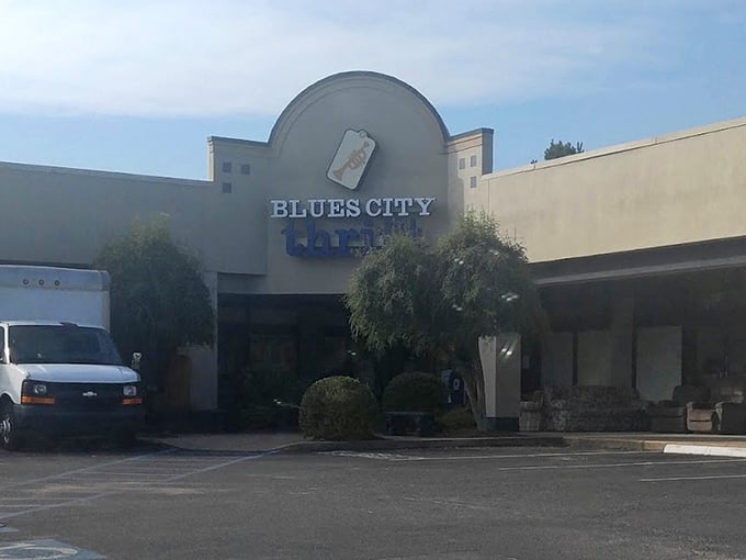 That curved roofline and welcoming entrance invite shoppers into what could be Memphis's best-kept thrifting secret spot.