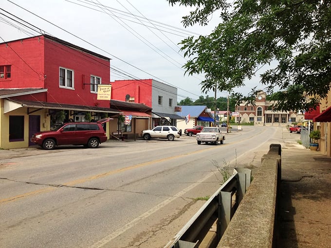 Downtown Campton stretches invitingly ahead, promising authentic mountain experiences and genuine Kentucky hospitality.