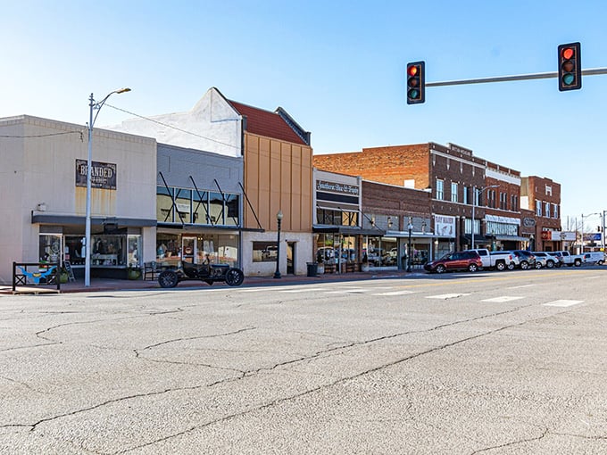 Classic storefronts line streets where neighbors still wave and shopkeepers remember names. 