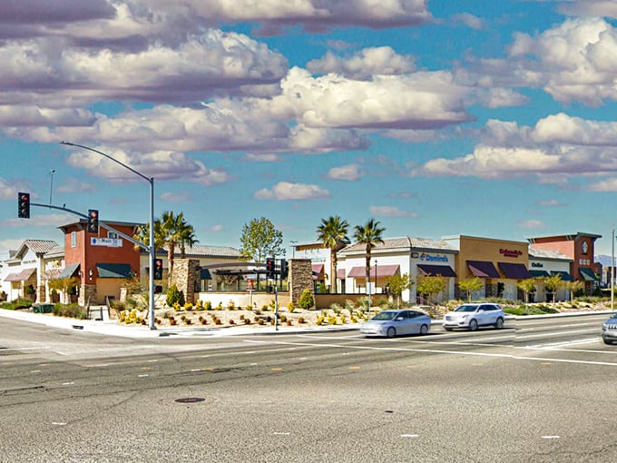 Modern shopping centers under blue skies and palm trees make Hesperia practical and picturesque. Desert living without sacrificing convenience!
