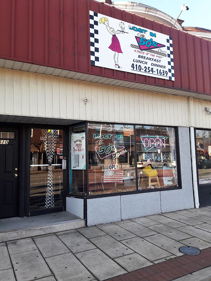 Peek through the windows of Lost in the 50's Diner and glimpse a world where poodle skirts and jukeboxes reign supreme.