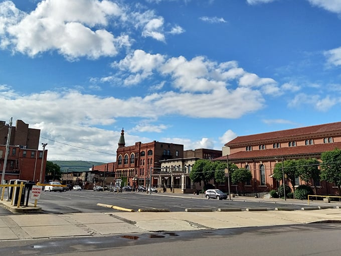 This Scranton street scene showcases the city's brick-and-mortar personality—solid, dependable, and surprisingly easy on the retirement budget.