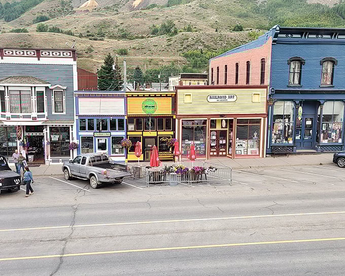 Silverton’s vibrant main street brings a splash of color to the heart of this historic mountain town.