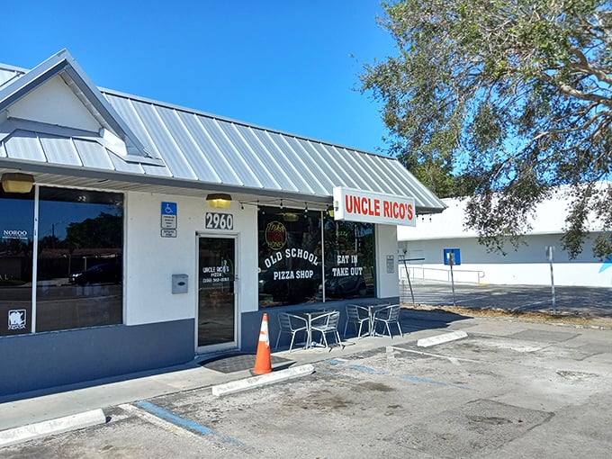 Clean lines and no fuss – Uncle Rico's keeps it simple because all the drama is in the flavor. This "Old School Pizza Shop" knows that classics never go out of style.