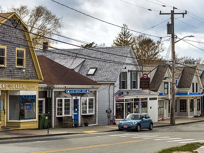 Quaint storefronts and shingled cottages line Wellfleet’s streets, each one echoing the town’s seaside charm and artistic spirit.