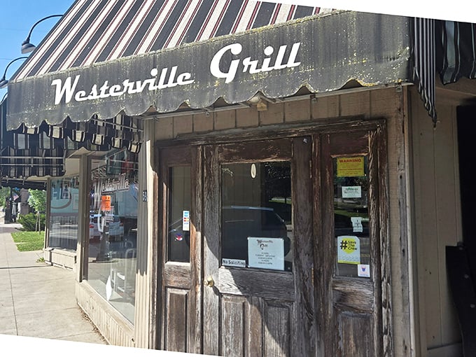 Classic small-town diner architecture promises the kind of breakfast that built America, one pancake at a time.